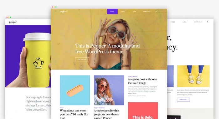 Pepper | A Free Modular WordPress Theme